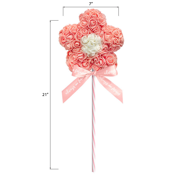 Flower Lollipop Peach – Always & Forever
